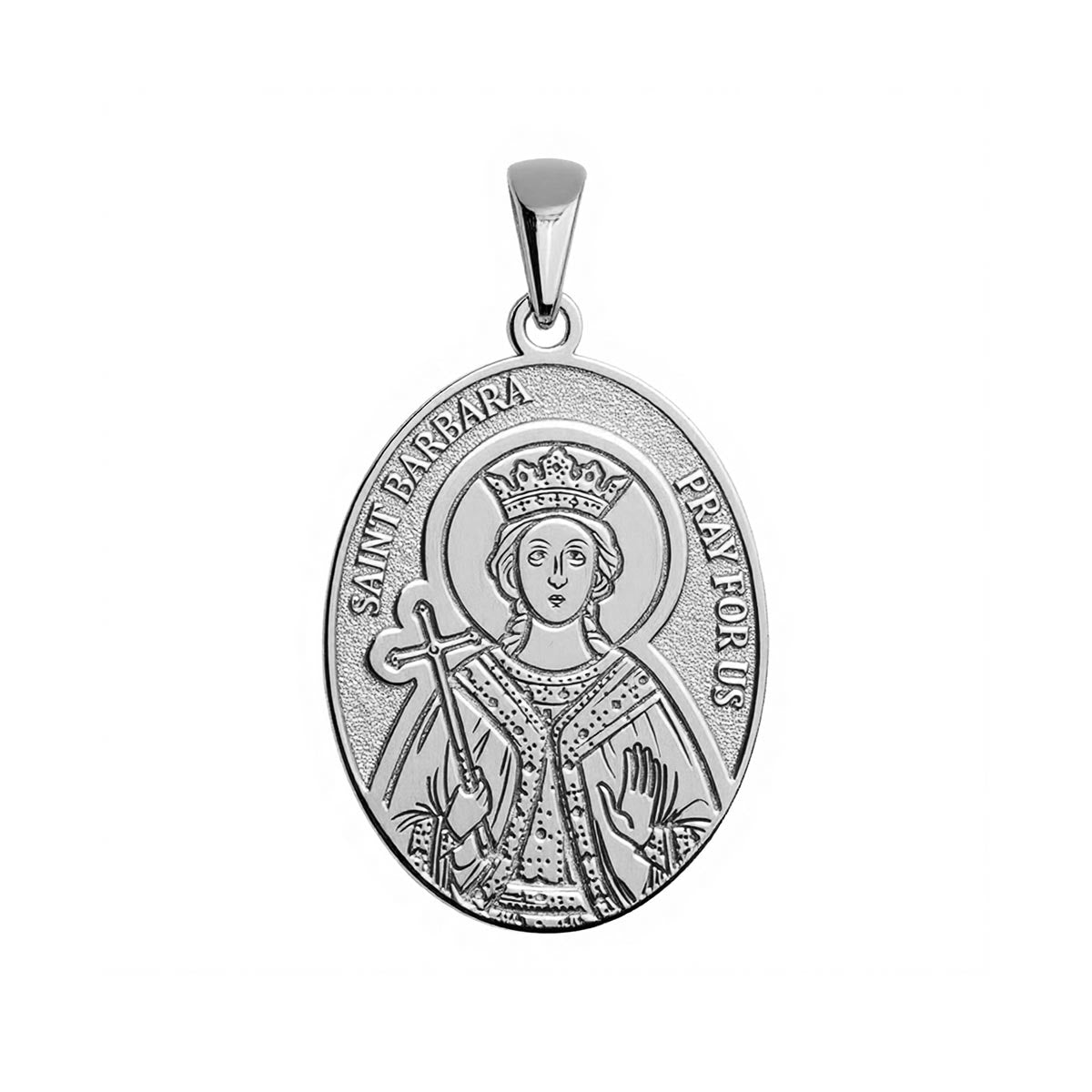 Saint Barbara Oval Religious Medal – Stakora