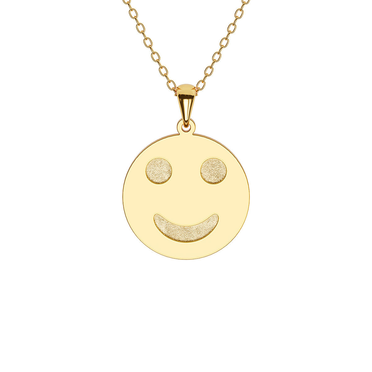Smiley Face Disc Necklace – Stakora