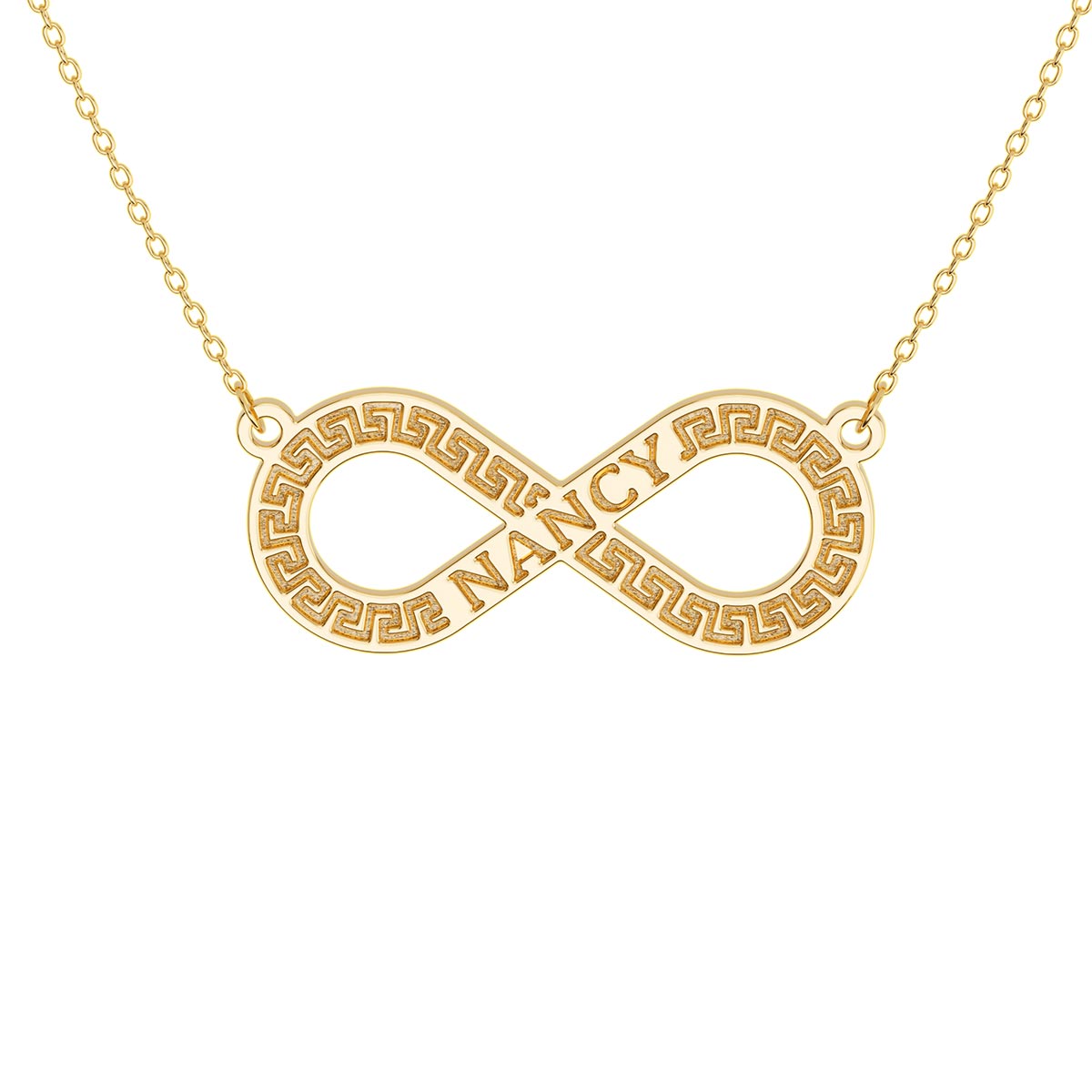 Personalized Greek Key Infinity Name Necklace – Stakora