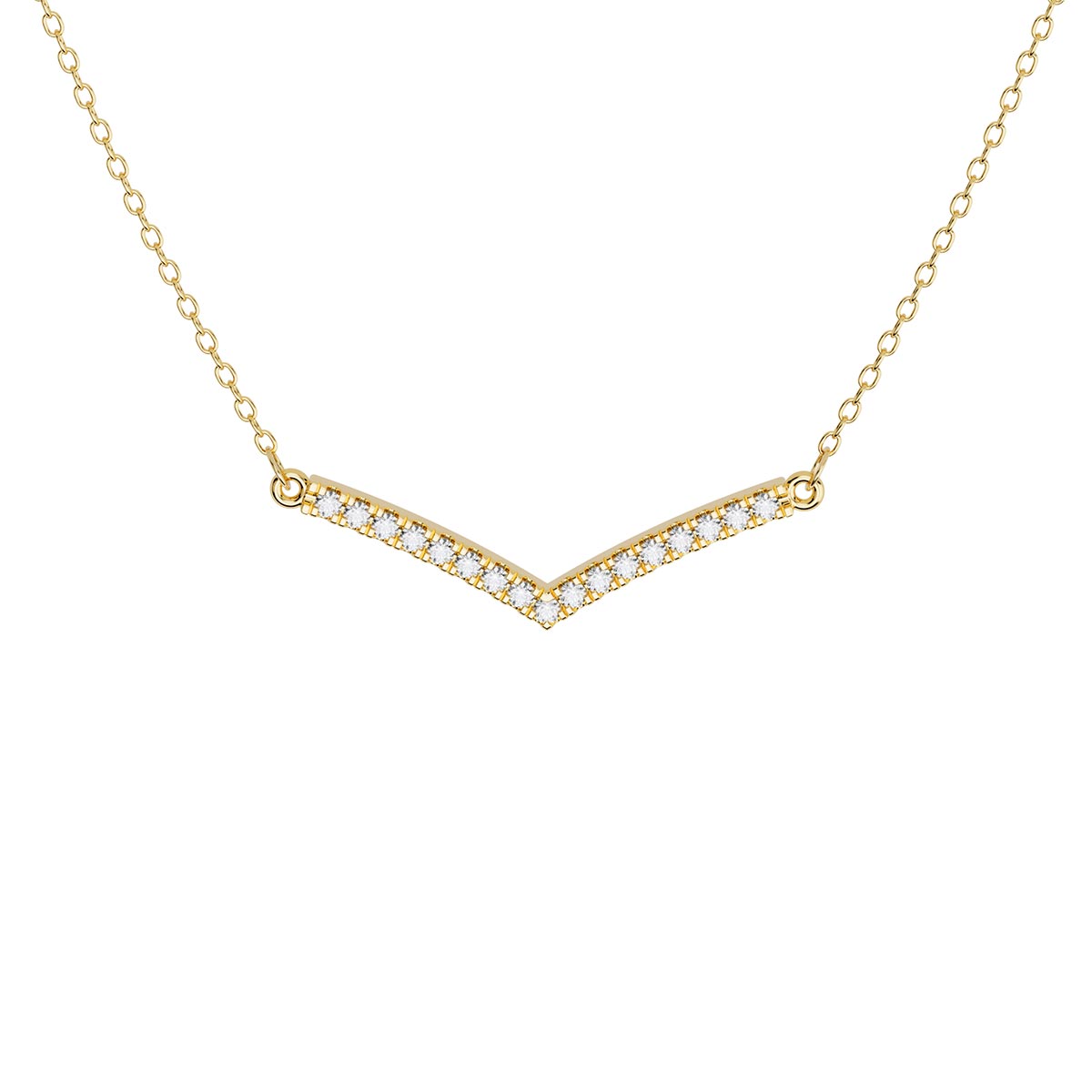 Wishbone Diamond Necklace – Stakora