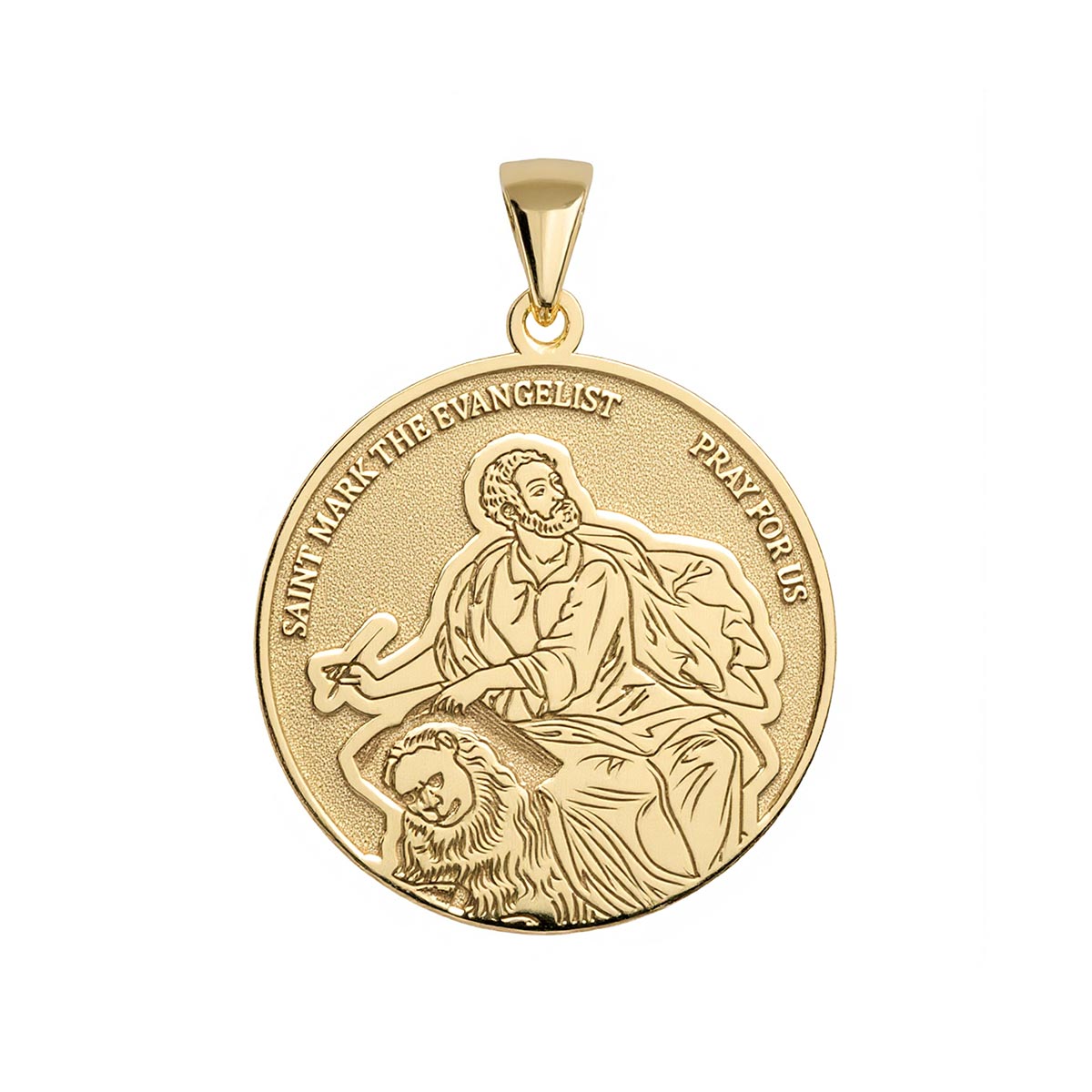 Saint Mark the Evangelist Round Religious Medal – Stakora