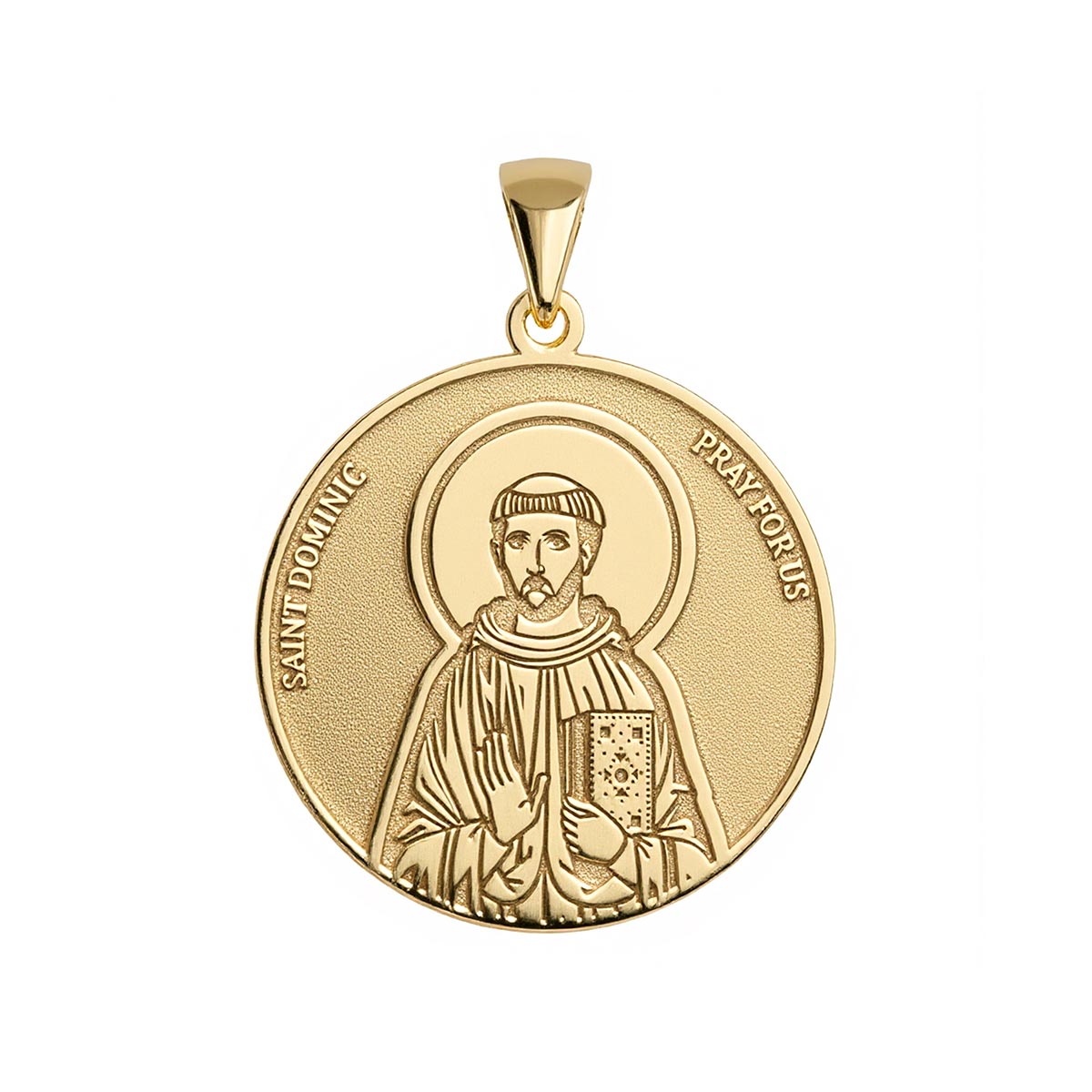 Saint Dominic Round Religious Medal – Stakora