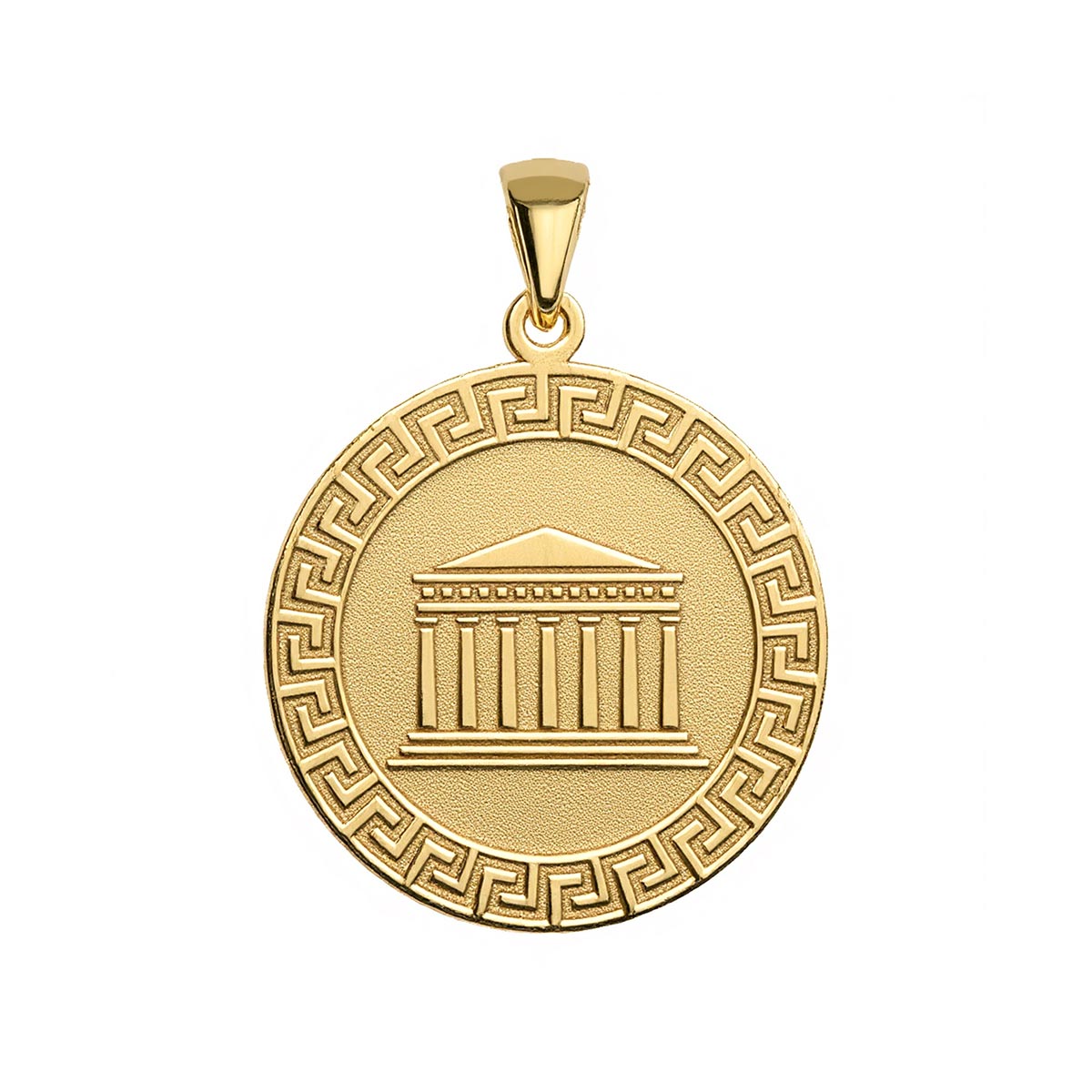 Greek Key Parthenon Disc Pendant – Stakora