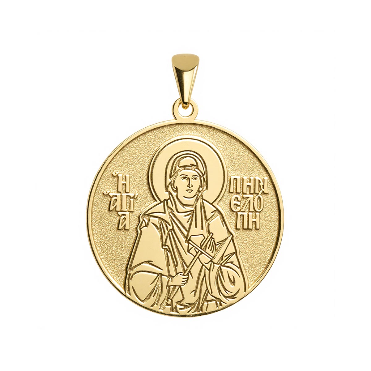 Saint Penelope Greek Orthodox Icon Round Medal – Stakora