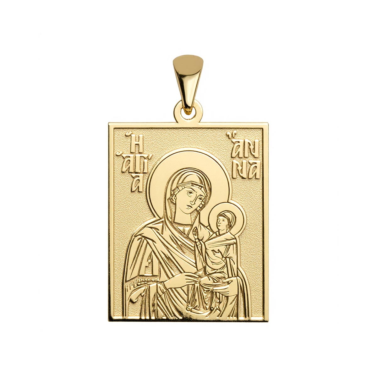 Saint Anna (Anne) Mother of Virgin Mary Greek Orthodox Icon Tag Medal ...