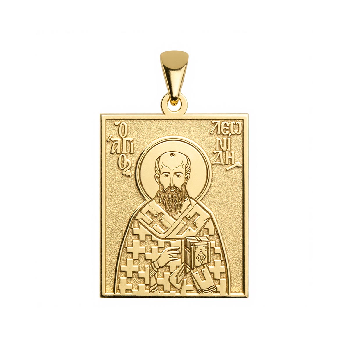 Saint Leonidas (Leonides) of Athens Greek Orthodox Icon Tag Medal – Stakora