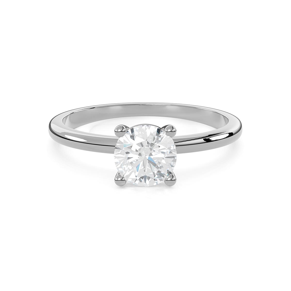 Solitaire 1 Ct. Round Diamond Engagement Ring – Stakora