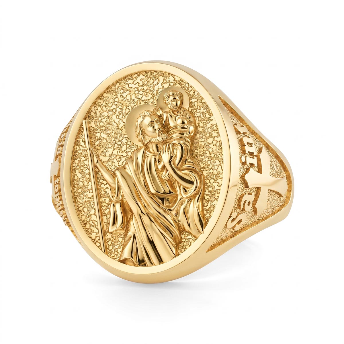 Saint Christopher Sculpted Signet Ring – Stakora