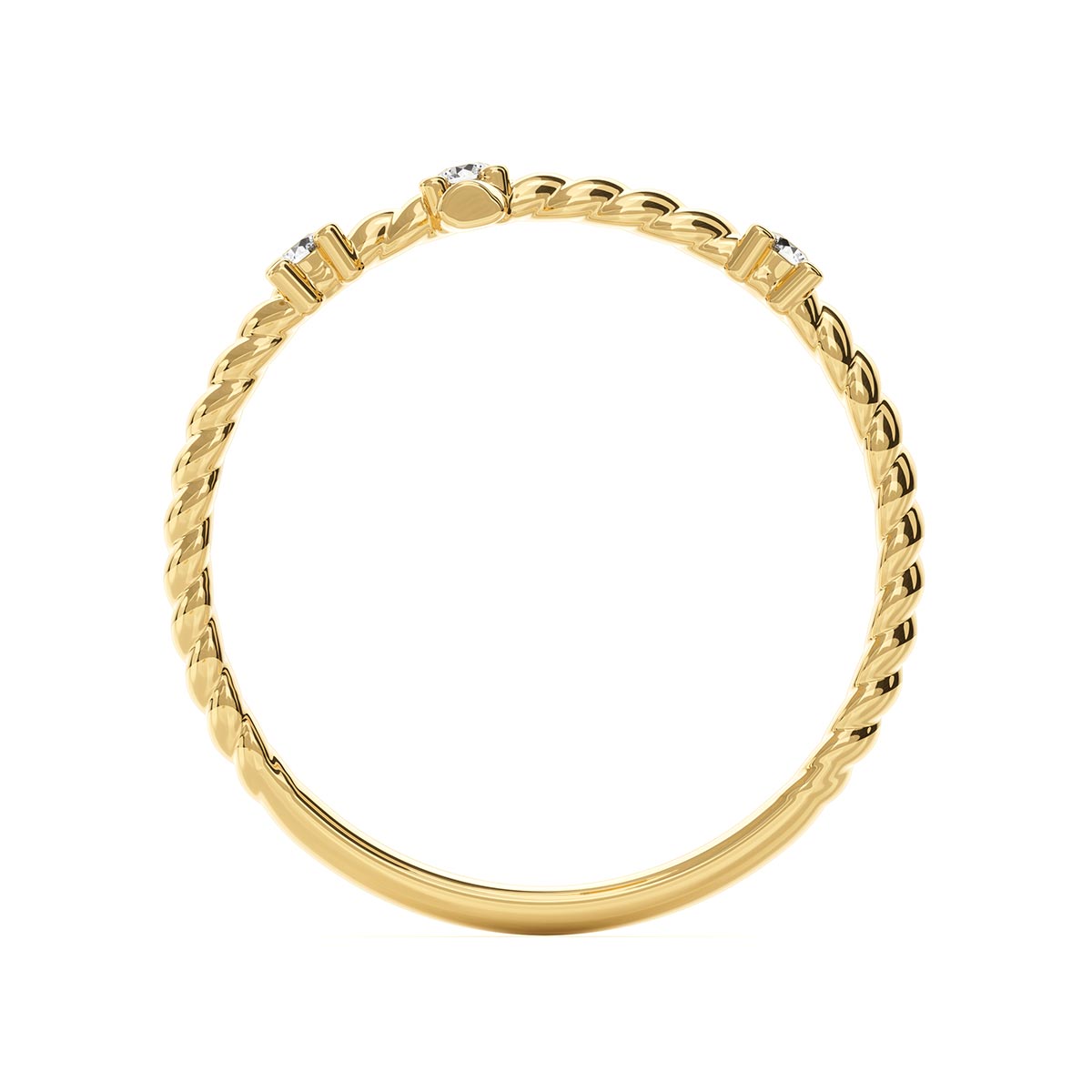 Stackable Twisted Cross Ring with Stones – Stakora