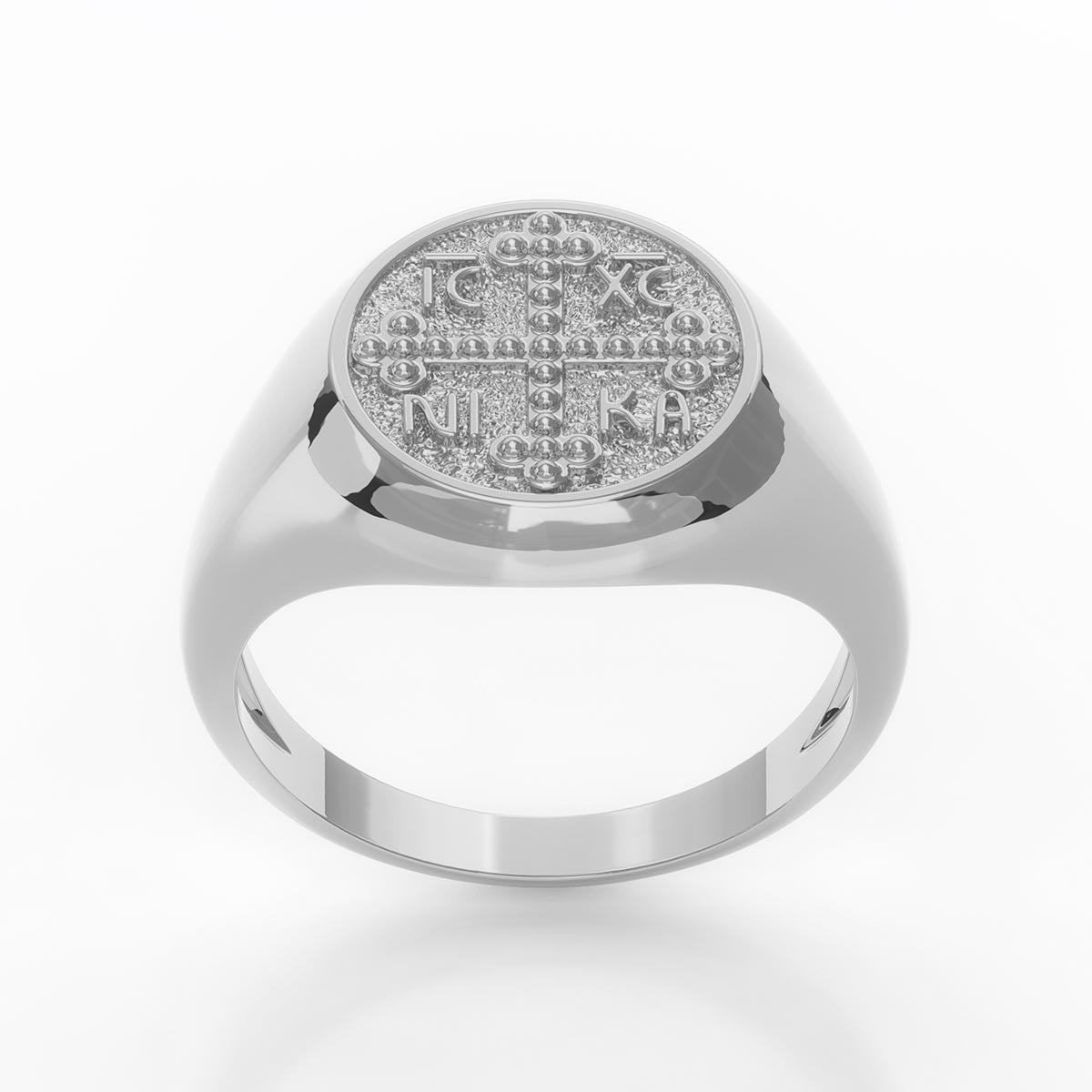 Dotted Greek Orthodox Cross Signet Ring – Stakora
