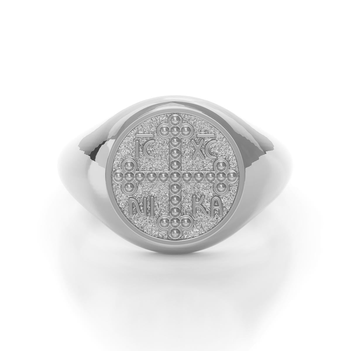 Dotted Greek Orthodox Cross Signet Ring – Stakora