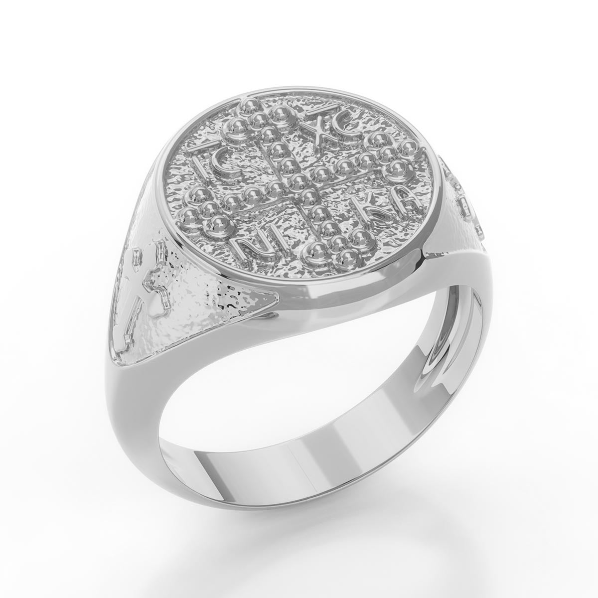 Men's Dotted Greek Orthodox Cross Signet Ring – Stakora