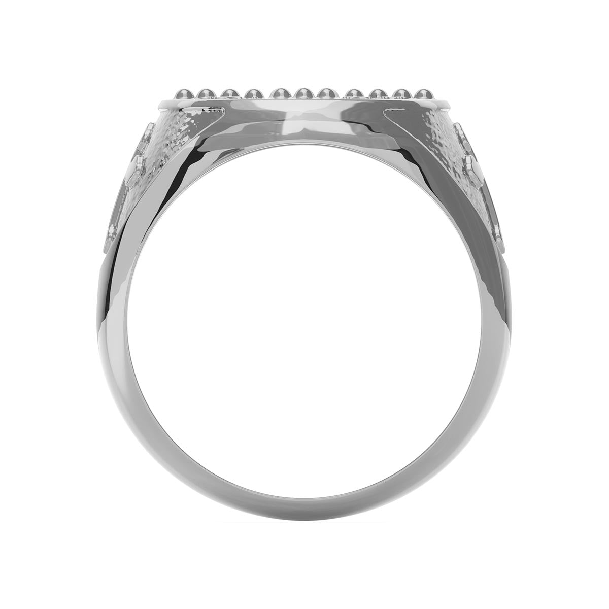 Men's Dotted Greek Orthodox Cross Signet Ring – Stakora