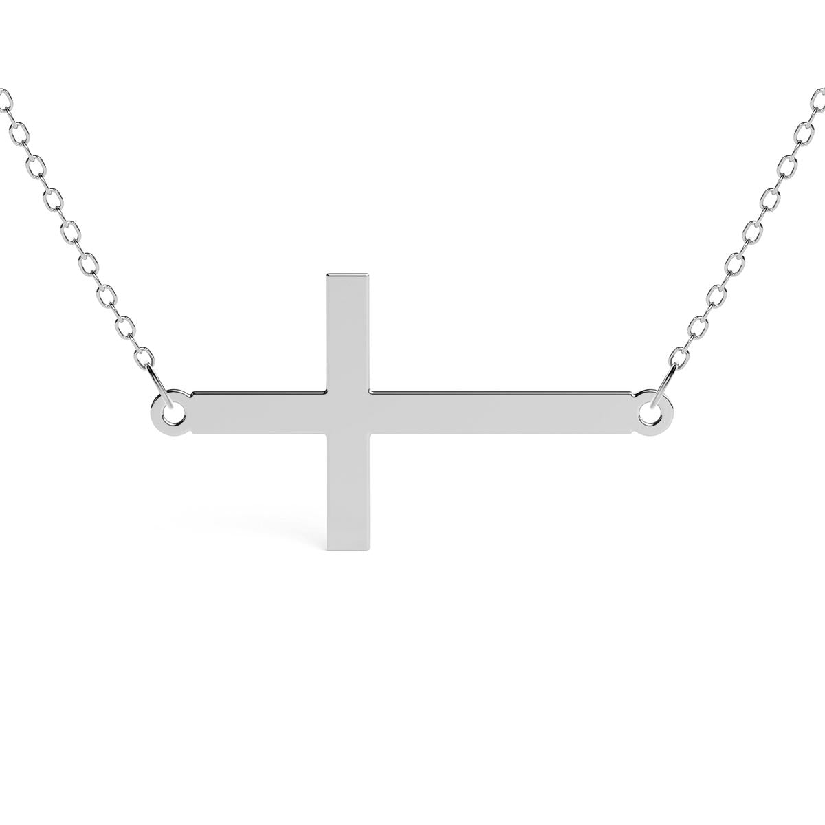 Sideways Modern Cross Necklace – Stakora